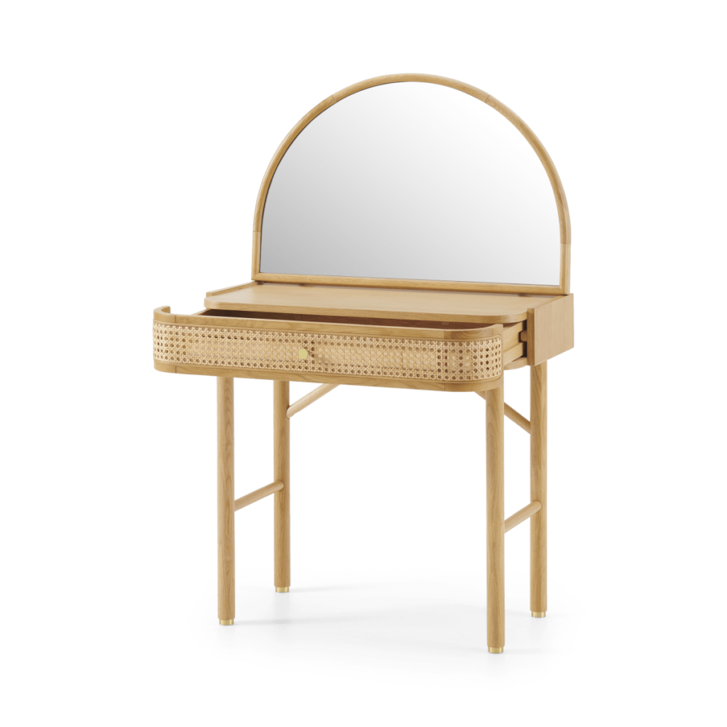 Ankhara Dressing Table, Rattan & Oak • Sofas Etc