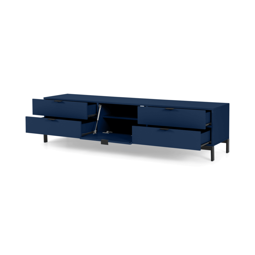 Marcell Wide Media Unit, Deep Blue • Sofas Etc