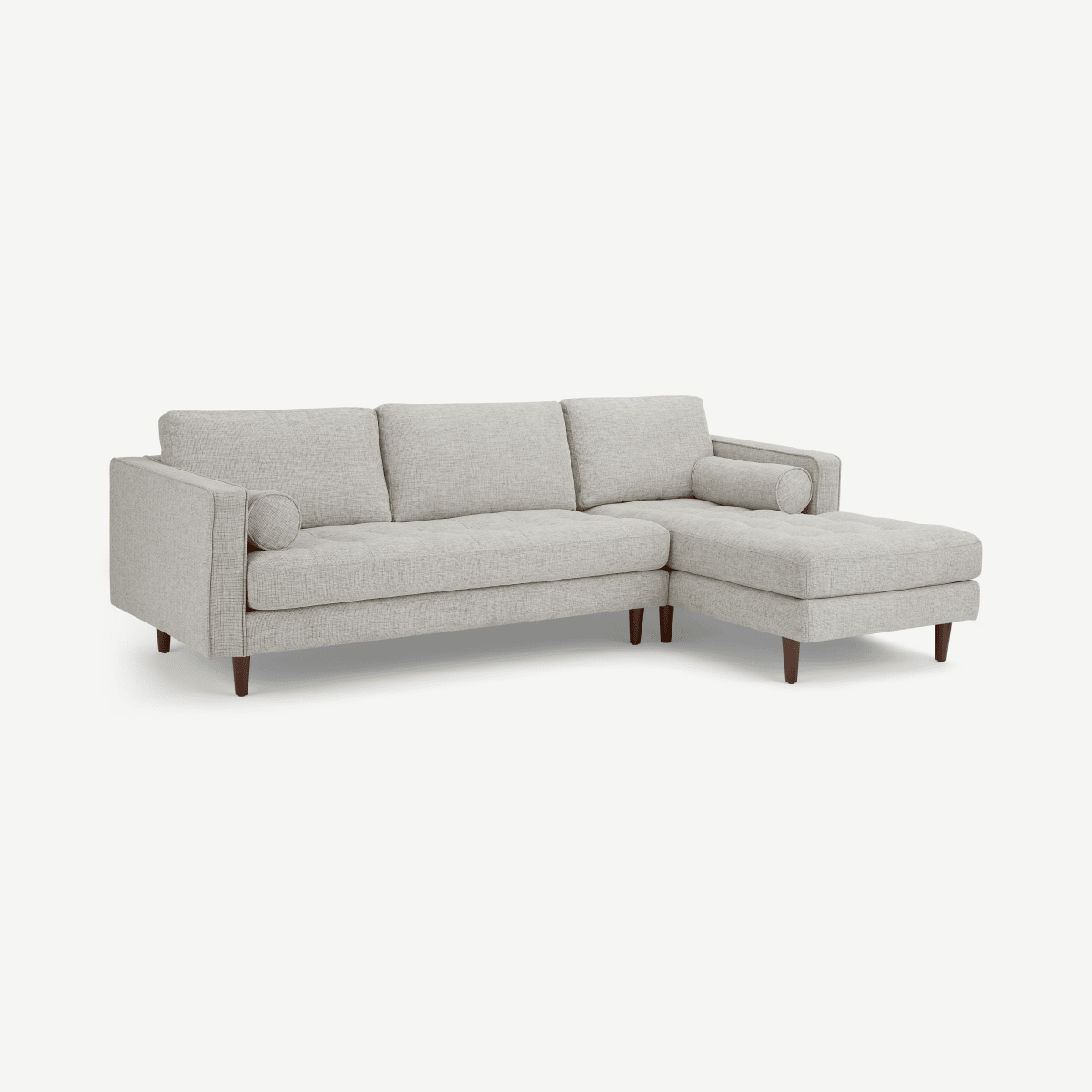 Miro Right Hand Facing Chaise End Corner Sofa, Midnight Weave • Sofas Etc