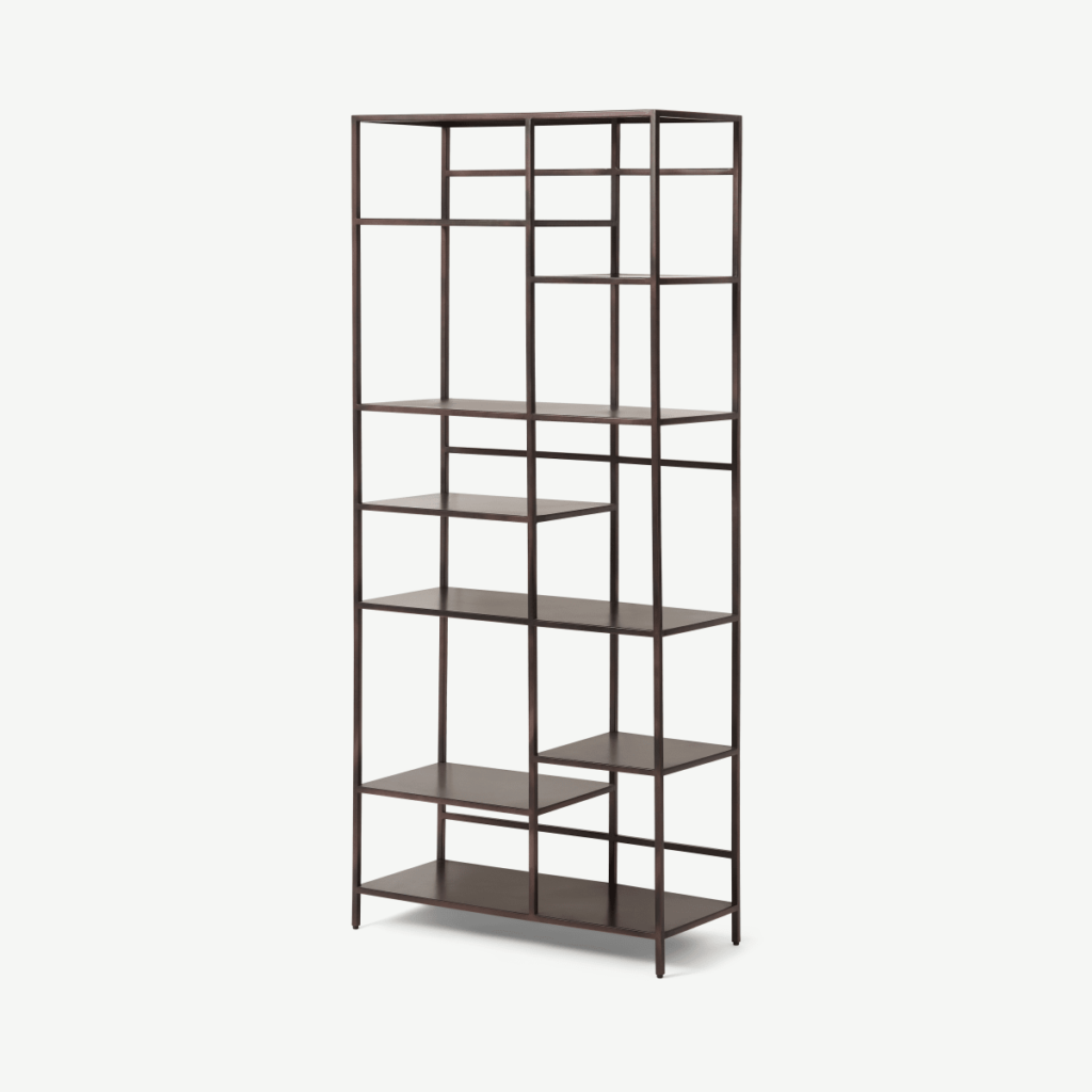 Munro Shelving Unit, Aged Bronze • Sofas Etc
