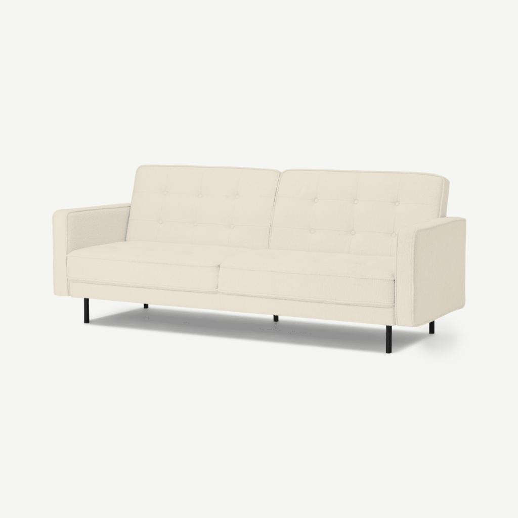 Rosslyn Click Clack Sofa Bed, Whitewash Boucle • Sofas Etc