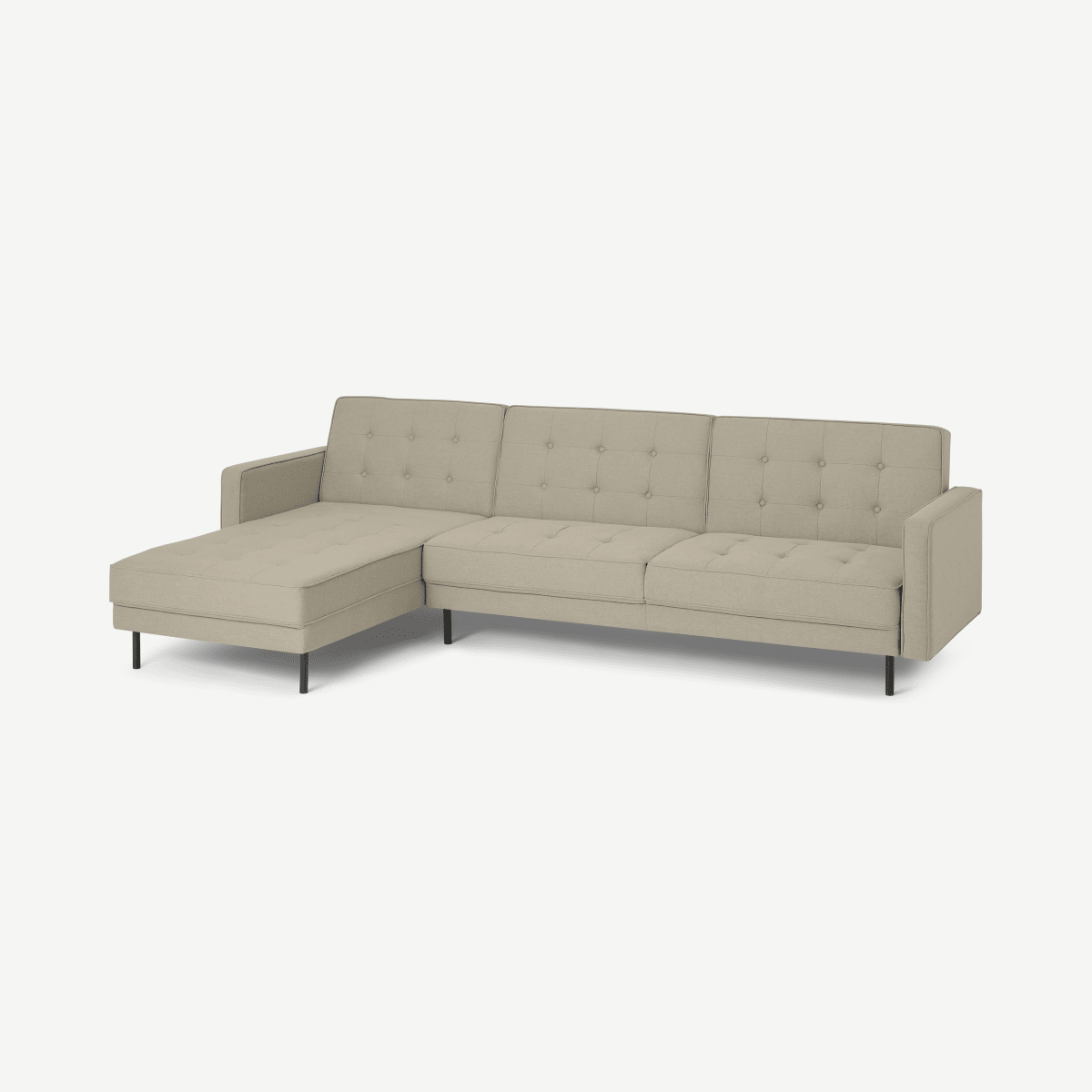 Rosslyn Left Hand Facing Chaise End Click Clack Sofa Bed, Sandstone ...